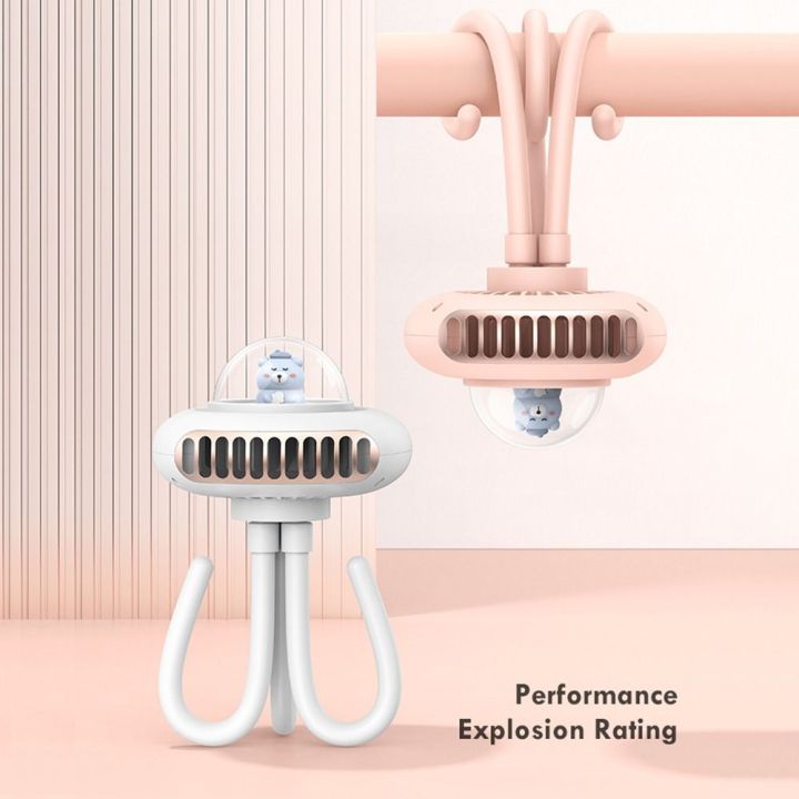 RTHRT ชาร์จใหม่ได้ พัดรถเข็นเด็กลายการ์ตูน พับเก็บได้ มือถือแบบมือถือ ...
