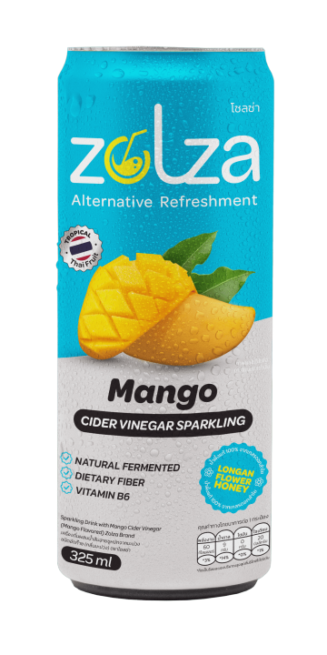 Sparkling Drink with Mango Cider Vinegar (Mango Flavored) (มะม่วง ไซ ...