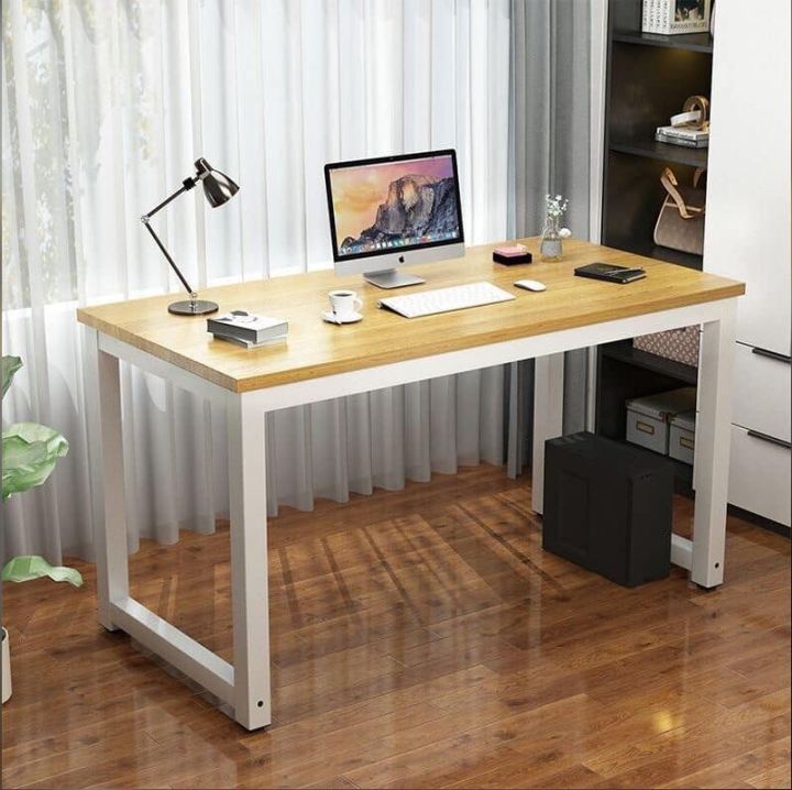 Simple Study Table Home Office Table Computer Desk Steel Frame Legs ...