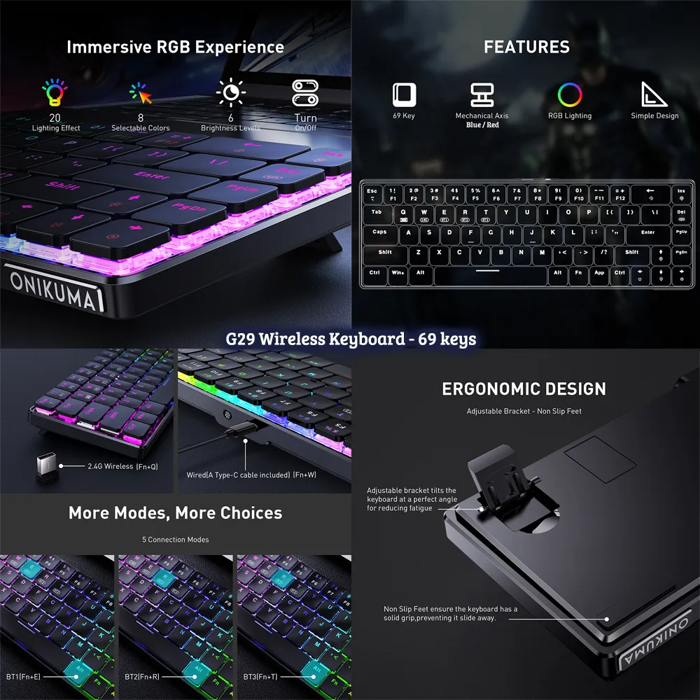 ⭐[SG SELLER]⭐ Onikuma RGB Gaming Keyboard and Mouse - CW905 / G26 / G27 ...
