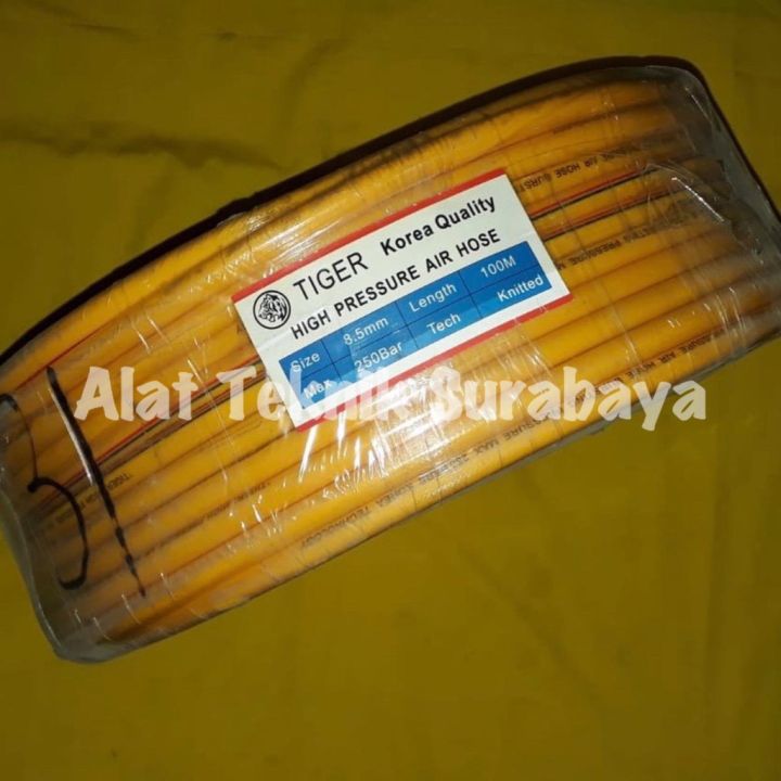 SELANG KOMPRESOR TIGER 100 M X 8,5 MM METER / HIGH PRESSURE AIR HOSE ...