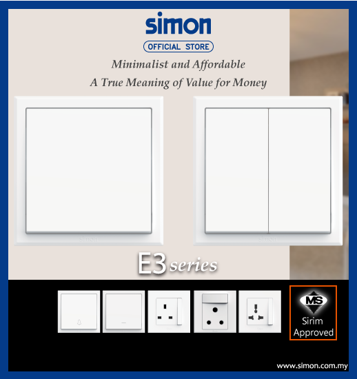 [SIRIM] SIMON E3 White Series Switch / Switches & Socket Outlet - White ...