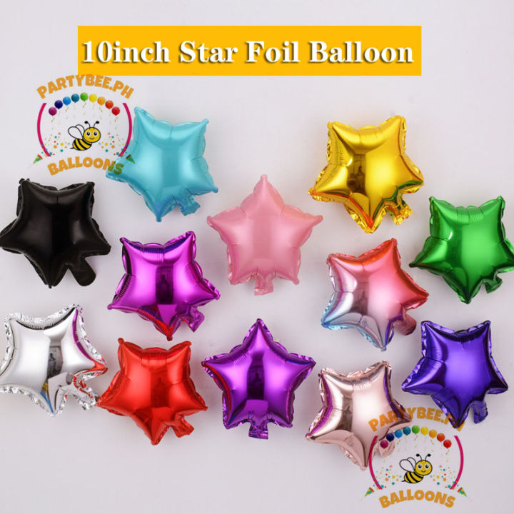 Mini Star Shape Foil Balloon 10inches 10pcs/pack Birthday wedding ...
