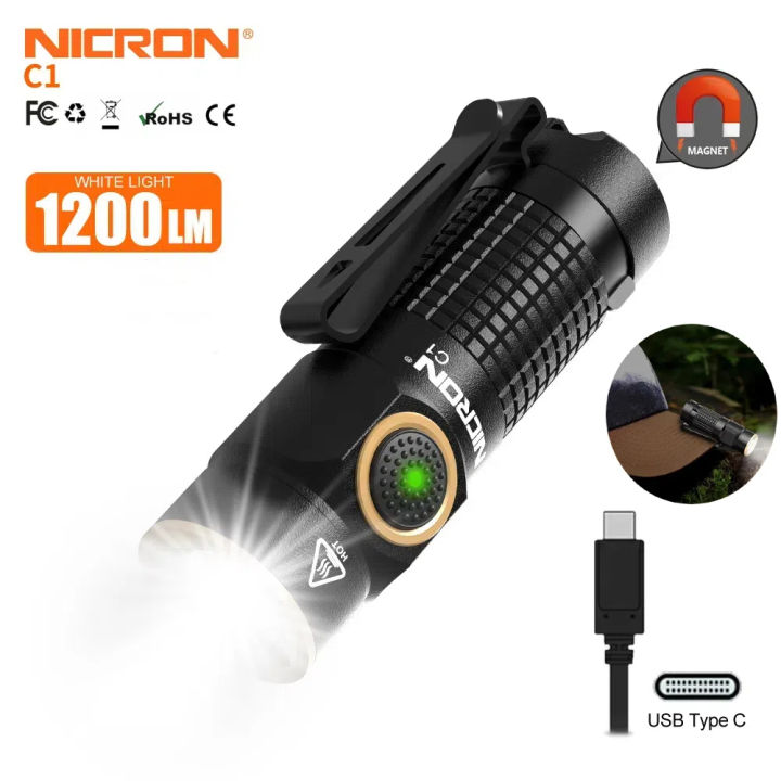 Nicron Flashlight C1 1200lumens Mini LED flashlight Torch Lamp ...