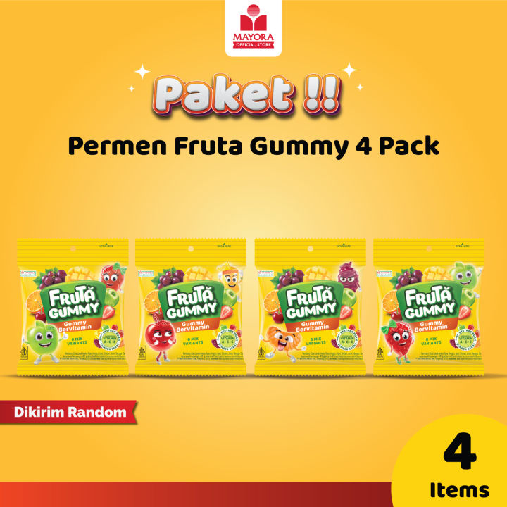 Permen Fruta Gummy 4 Pack | Lazada Indonesia