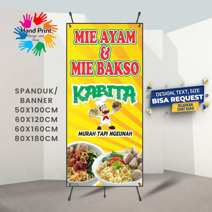 Spanduk Banner MMT Warung Bakso Mie Ayam Bakso Pentol Sosis Bakar Sate ...