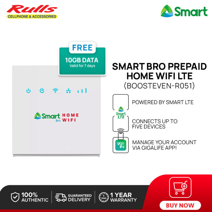 SMART Bro Prepaid Home Wifi LTE (Boosteven-R051) with FREE 10GB Data valid for 7 days | Lazada PH