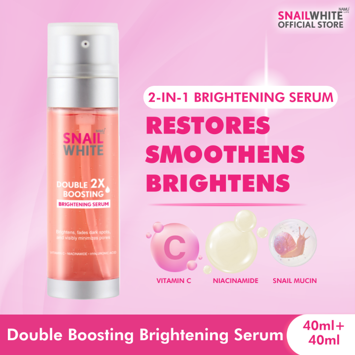 SNAILWHITE Double Boosting Brightening Serum 40ml + 40ml | Lazada PH