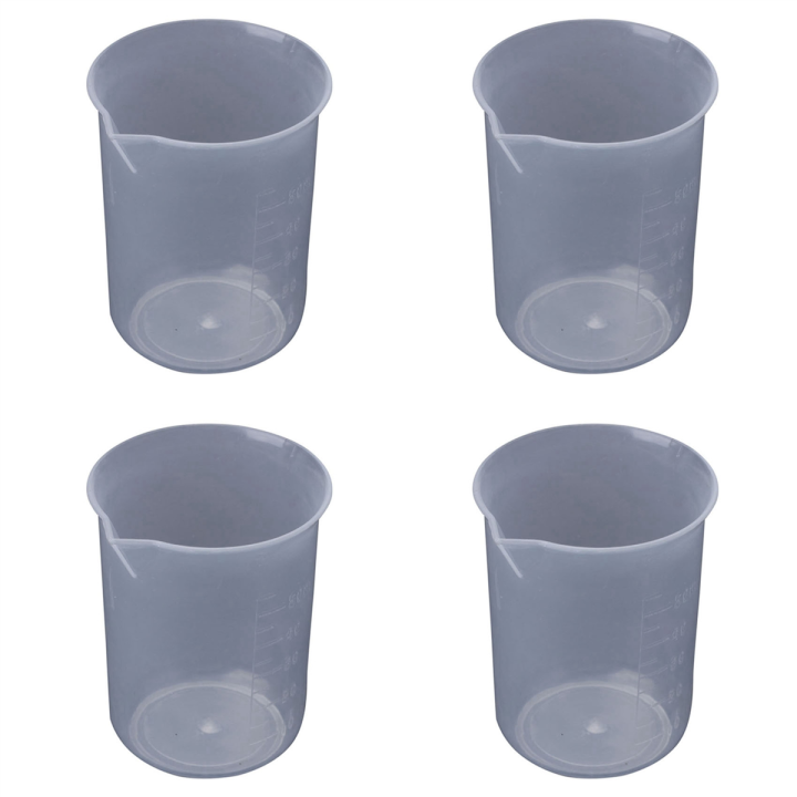 50mL Graduated Beaker Clear Plastic Measuring Cup for Lab 4 Pcs | Lazada PH