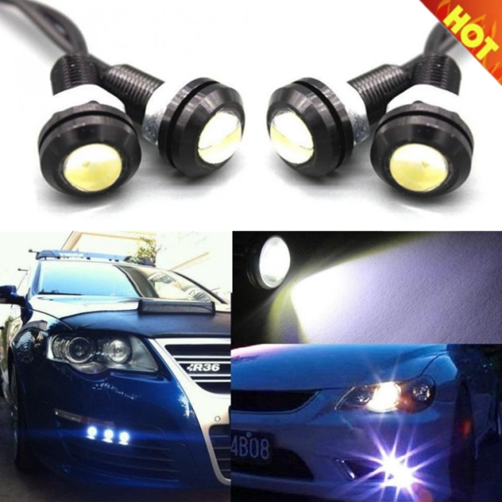 2 ชิ้น DC12V 9 วัตต์ Eagle Eye LED DRL การวิ่งเวลากลางวันไฟสำรองไฟ ...