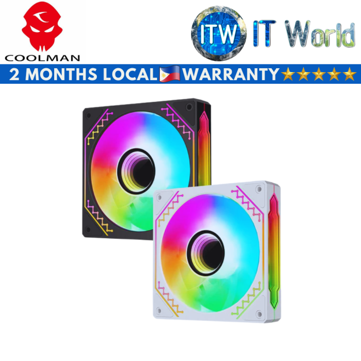 Itw | Coolman CM-03 Infinity Mirror LED ARGB Cooling Single Fan (Black ...