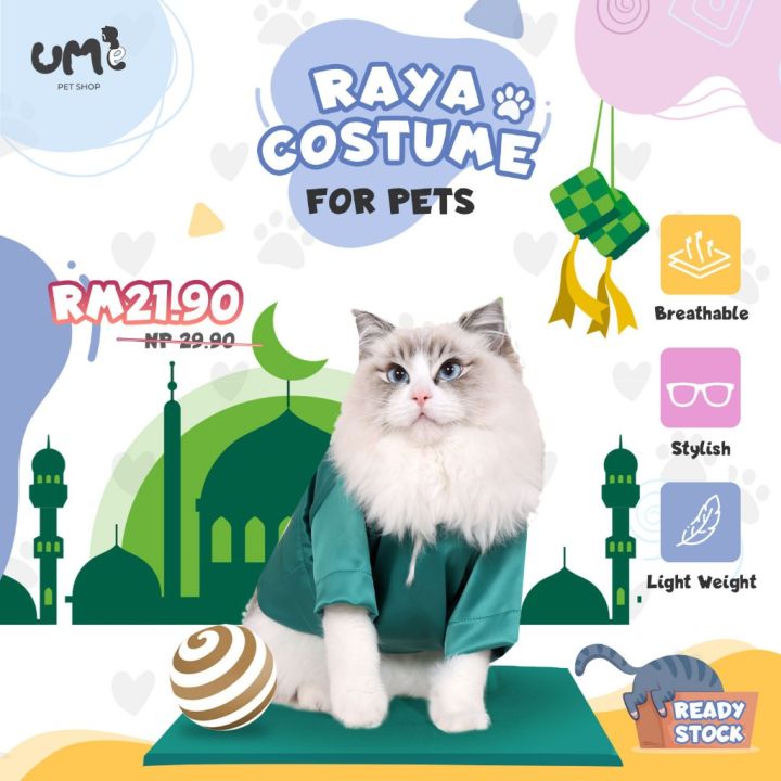 Ume Pet Baju Raya Melayu Kucing Elevate Your Cat's Style with ...