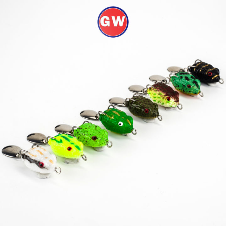 2.5cm/3.4g Mini Frog Soft Swimbait Lures Crankbaits Jump Frog 8Colors ...