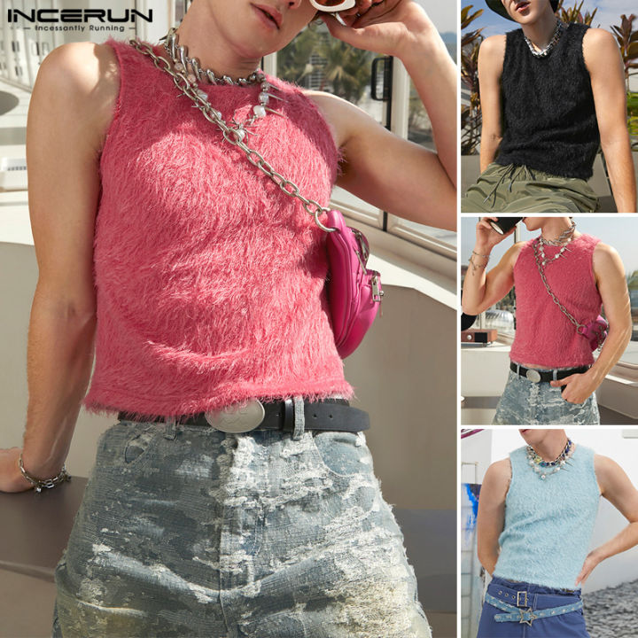 Beehoo INCERUN เสื้ออเนกประสงค์คอวีสำหรับผู้ชาย,เสื้อผ้ากำมะหยี่เสื้อ ...