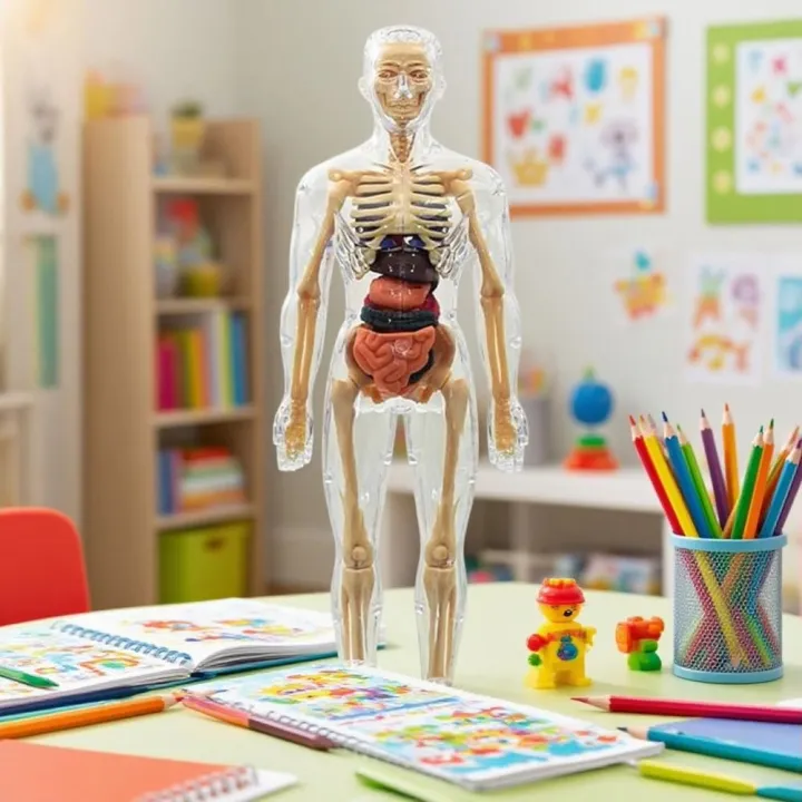 EODKUS Plastics 3d Human Torso Model DIY Mannequin Transparent Kid ...