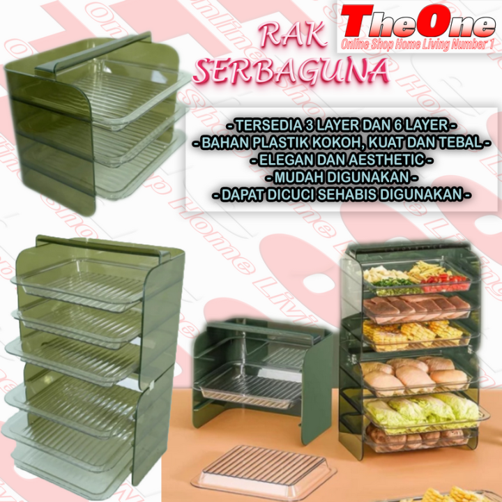 Rak Susun Dapur Rak Daging Rak susun Murah 3&6 layer | Lazada Indonesia