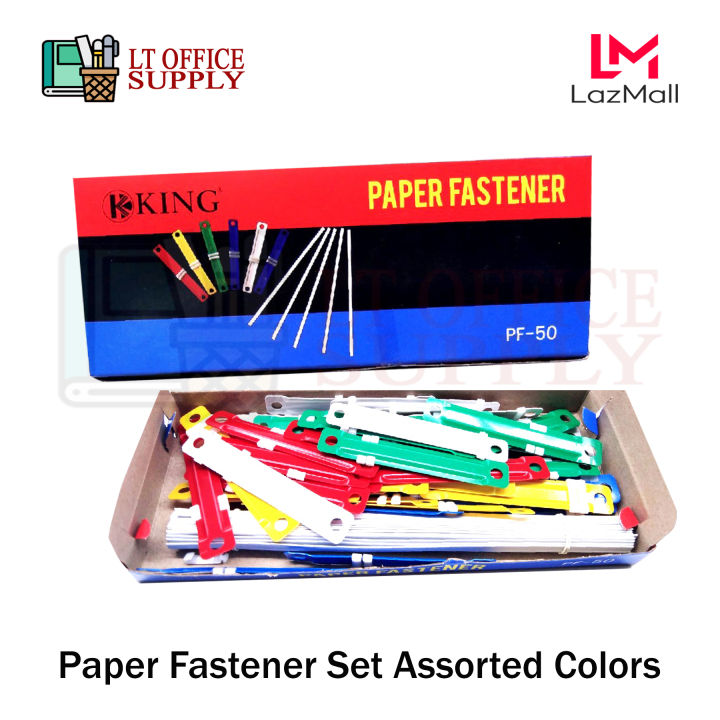 Plastic Paper Fastener Set Assorted Colors (1 Box) | Lazada PH