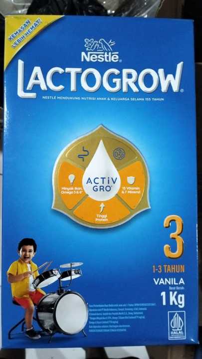 Lactogrow 3 Plain/Madu/Vanila 1 kg activ gro | Lazada Indonesia