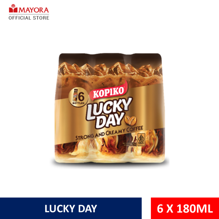 [BUNDLE OF 6] Kopiko Lucky Day Coffee Drink 180ml | Lazada