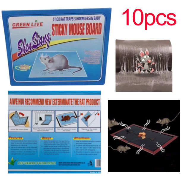 【Stronger Adhesion】 Mouse Sticky Mice Rodent Glue Board Bait Trap Super ...