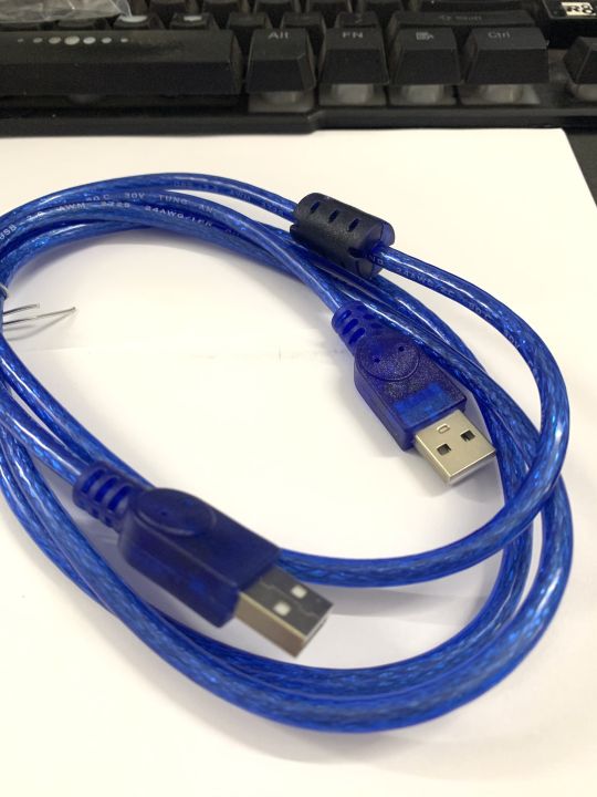 Dây 2 đầu USB Đực 1.5M Chống nhiễu (Xanh) / Cáp 2 đầu USB đực | Lazada.vn