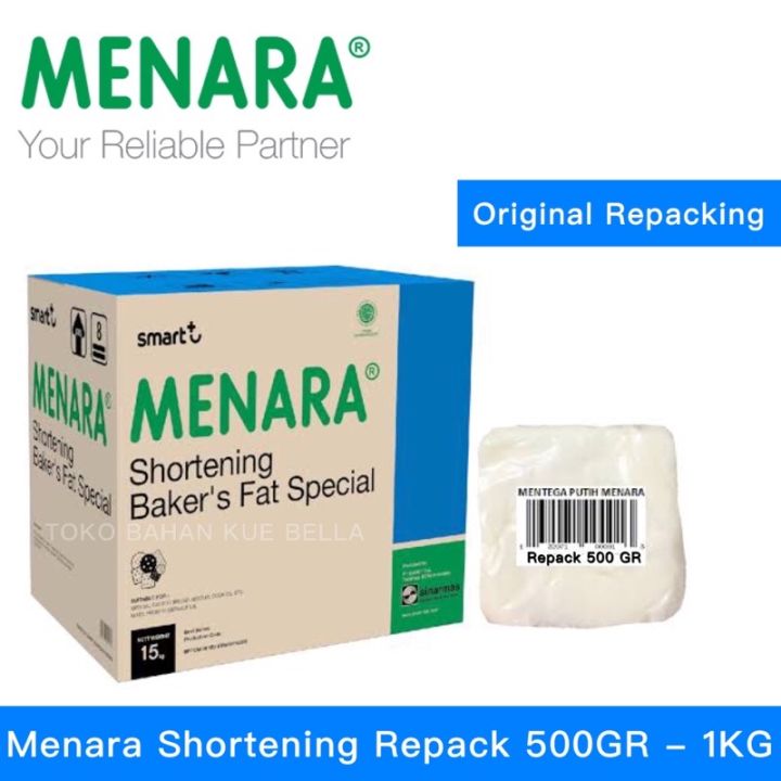 MENARA MENTEGA PUTIH 1KG (REPACK) Shortening Tawar | Lazada Indonesia