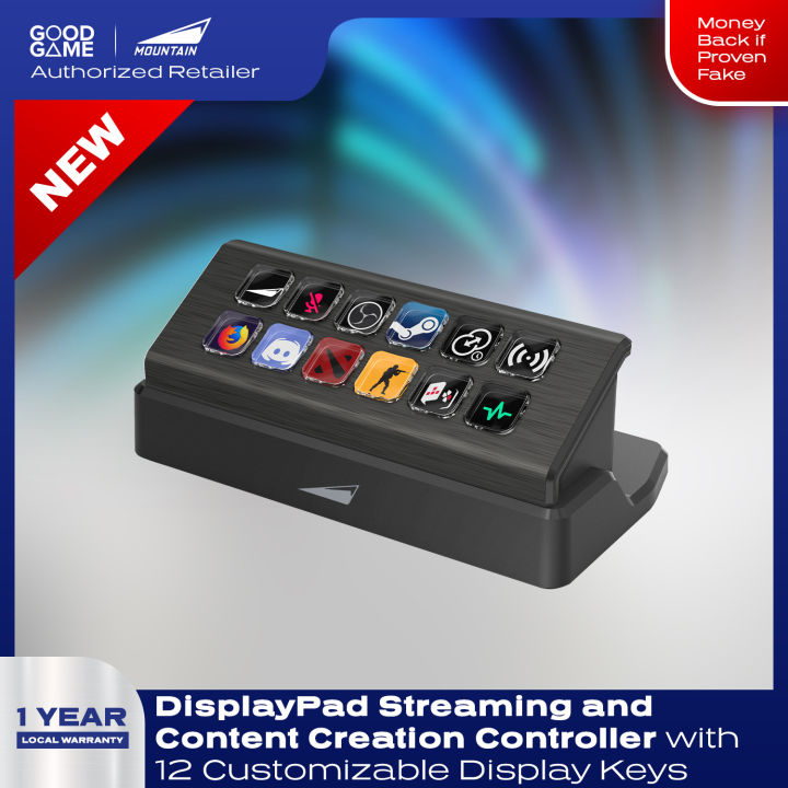 MOUNTAIN DISPLAYPAD - The Streaming and Content Creation Controller with 12 Customizable Tactile ...