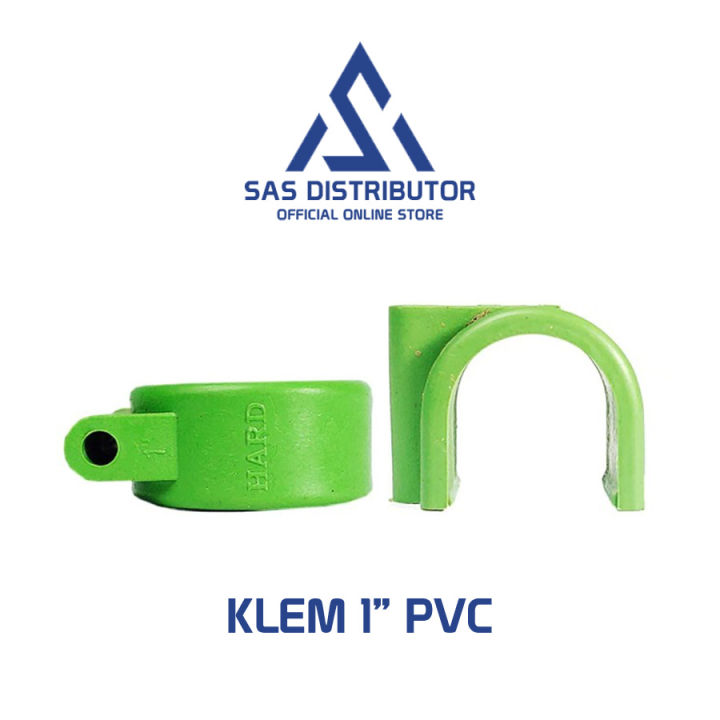 (10 pcs) Klem Pipa 1" inch PVC HARD / Klem Pipa Hijau / Pipe Clamp 1 ...
