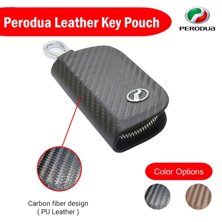 [PERODUA] 1PC Car Zipper Key Pouch Leather Case Smart Remote Cover ...