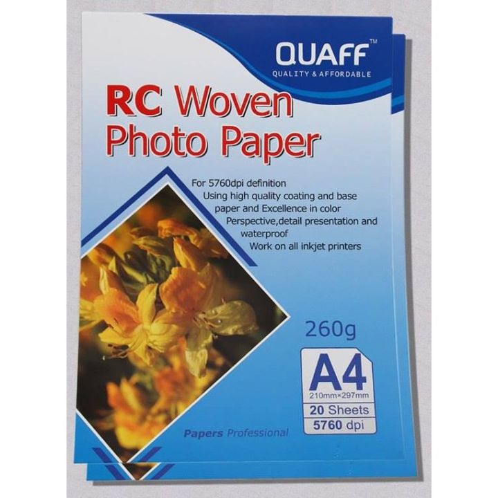RC Woven Photo Paper A4 260G 20sheets | Lazada PH