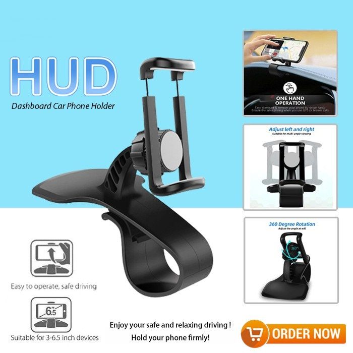 Car Dashboard Phone Mount - Universal HUD Clip Bracket Phone Car Holde ...