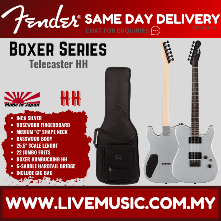 Fender Boxer Series Telecaster HH Guitar, Rosewood Fretboard - Inca ...