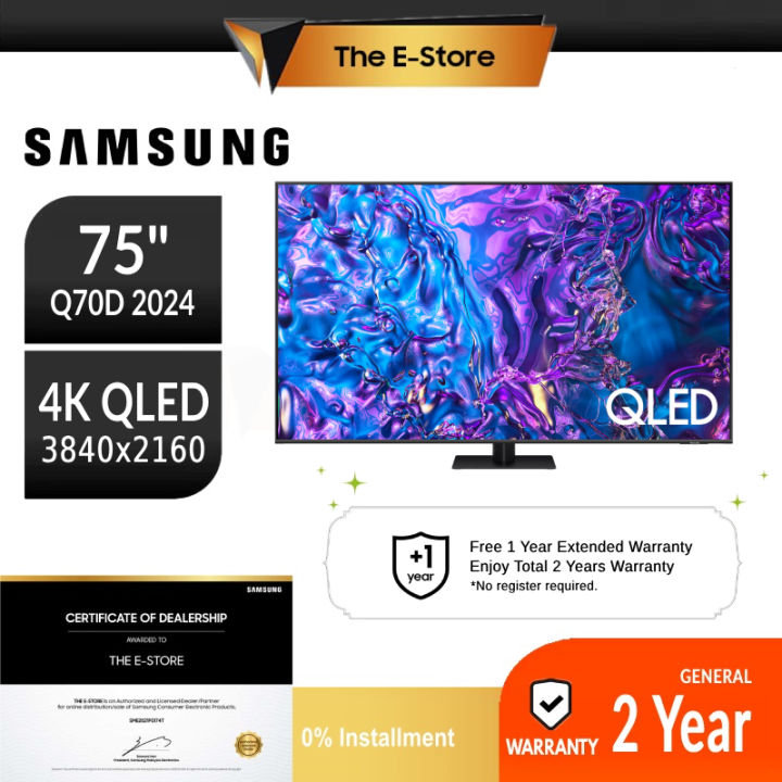 [Delivery By Seller] Samsung 75" Q70D QLED 4K Smart AI TV (2024) | QA75Q70DAKXXM QA75Q70CAKXXM ...