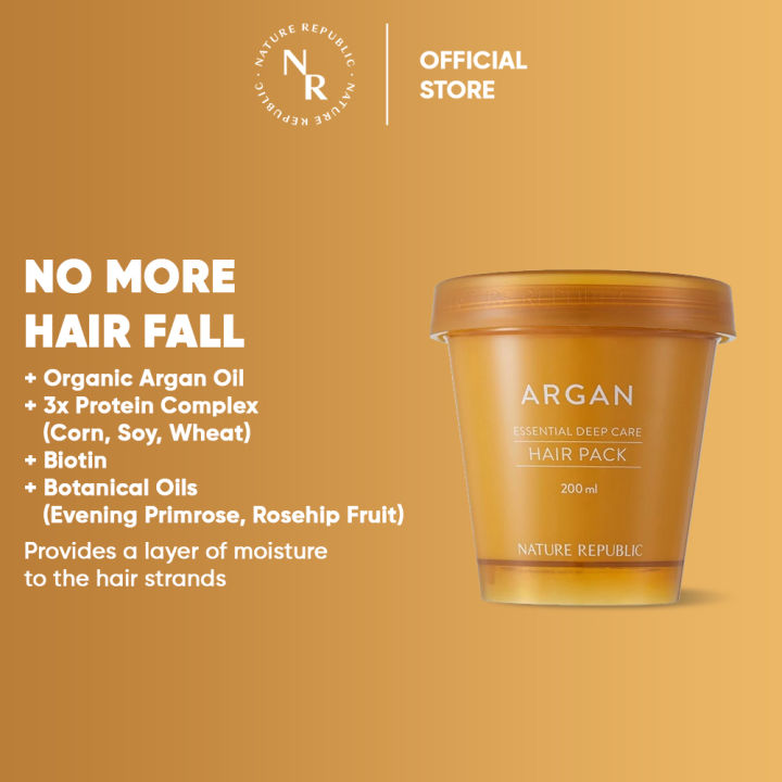 NATURE REPUBLIC Argan Essential Deep Care Hair Pack | Lazada Indonesia