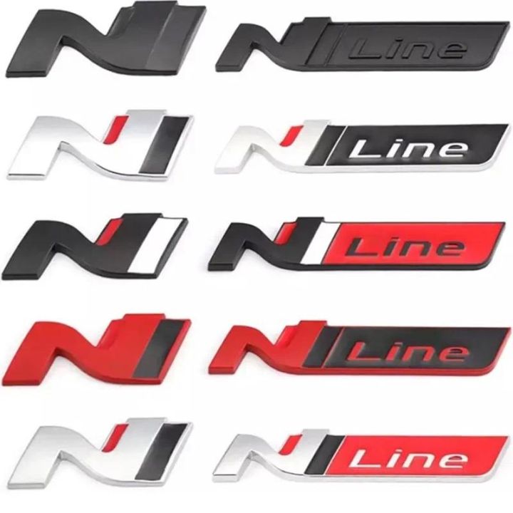 3D Metal N Line Logo Badge Rear Boot Trunk Fender Emblem Sticker Car ...