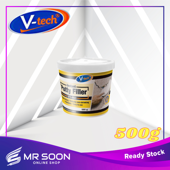 V-tech Wall Putty 500g /Putty Filter /Tampal Dinding /Wall Crack Gap ...
