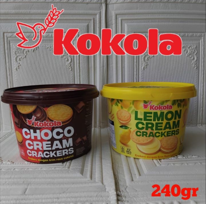 Kokola crackers choco cream dan lemon cream kemasan JAR 240gram ...