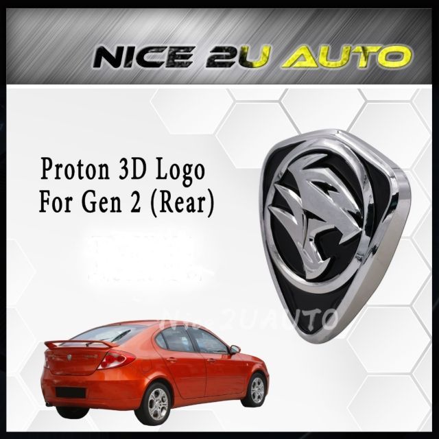 Proton Gen2 (Rear) 3D Logo Emblem for Car Automotive Accessories | Lazada