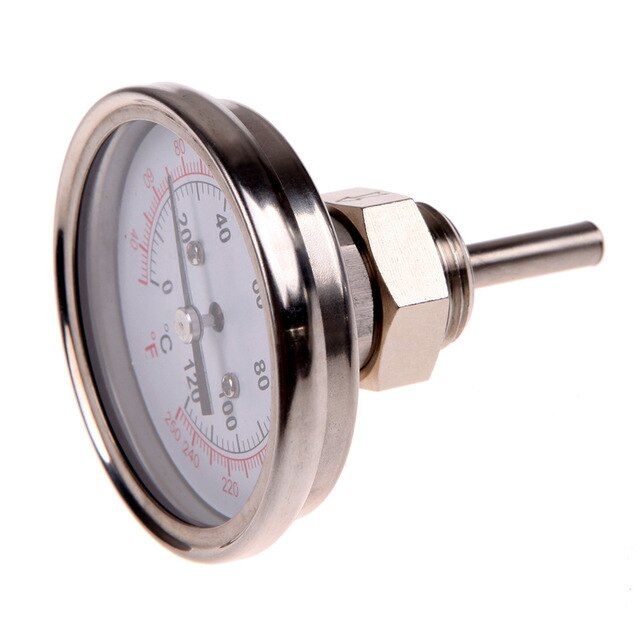 1/2 Stainless Steel Thermometer Dial Temperature Gauge For Moonshine ...