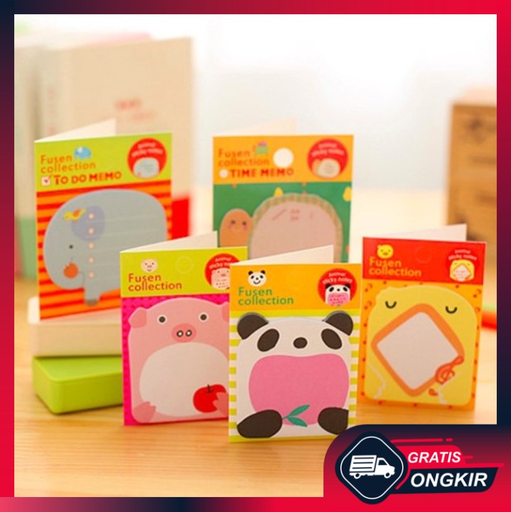 Gratis Ongkir - Note Memo Bentuk Karakter Binatang Lucu / Tempelan ...