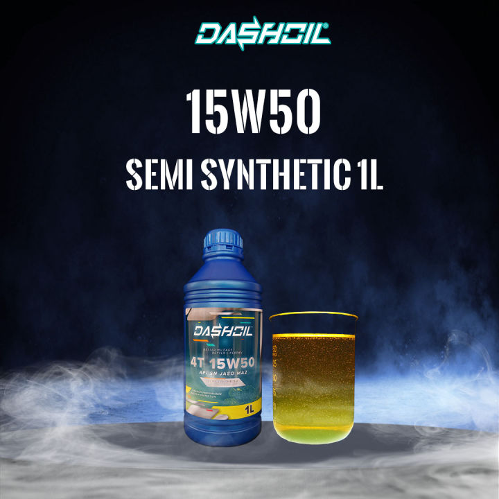DashOil 4T Semi Synthetic Motorcycle Engine Oil 1L 15w50 Minyak Hitam ...