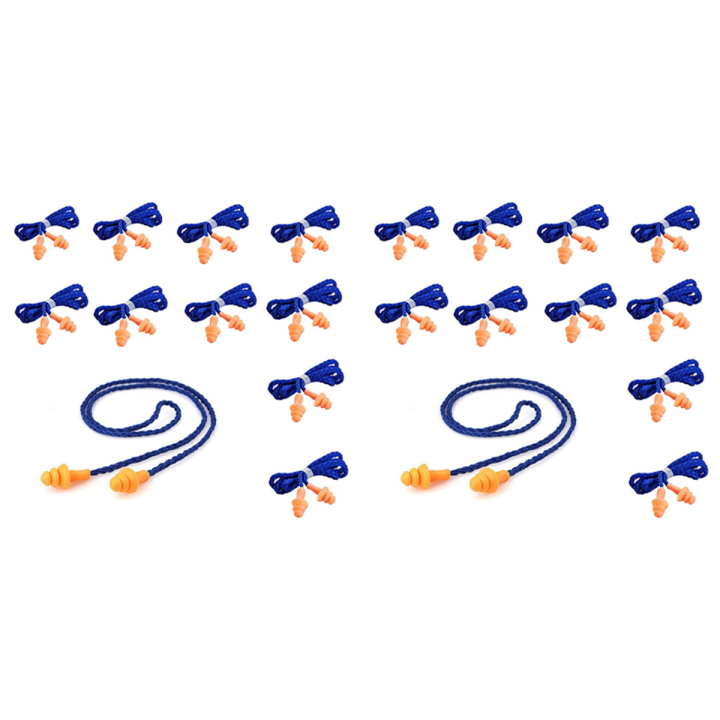 200 Pairs Individually Wrapped Soft Silicone Corded Ear Plugs Reusable ...