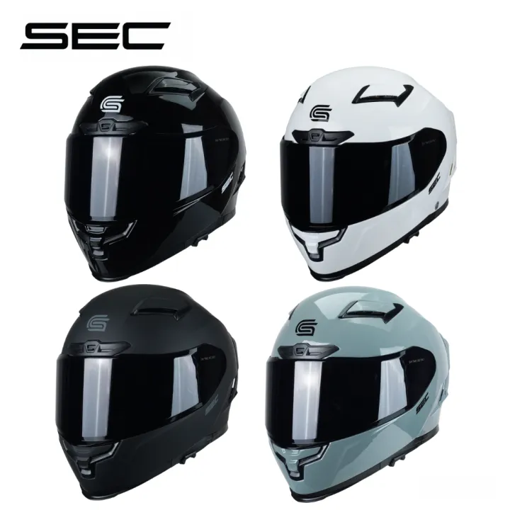 SEC Full Face Helmet For Motorcycle Envivo - Solid Gloss/Matte (M-XL ...