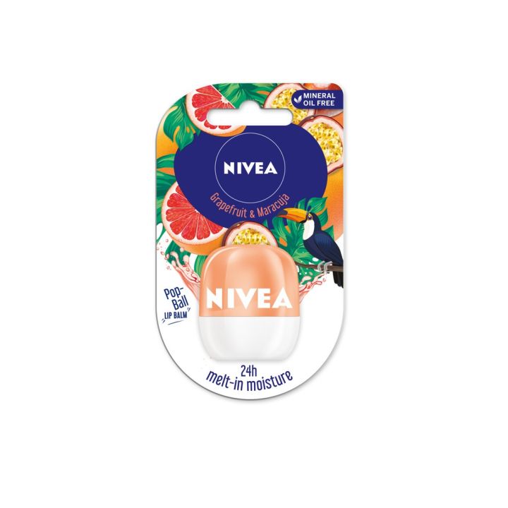 NIVEA Lip Care Pop Ball Grapefruit & Maracuja 7.0g | Lazada