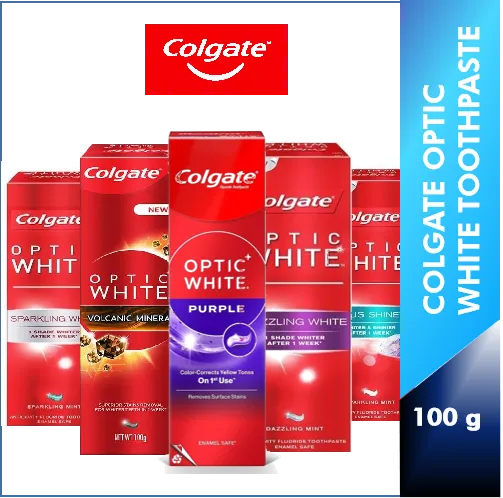 Colgate Optic White Whitening Purple Toothpaste Dazzling White Plus ...