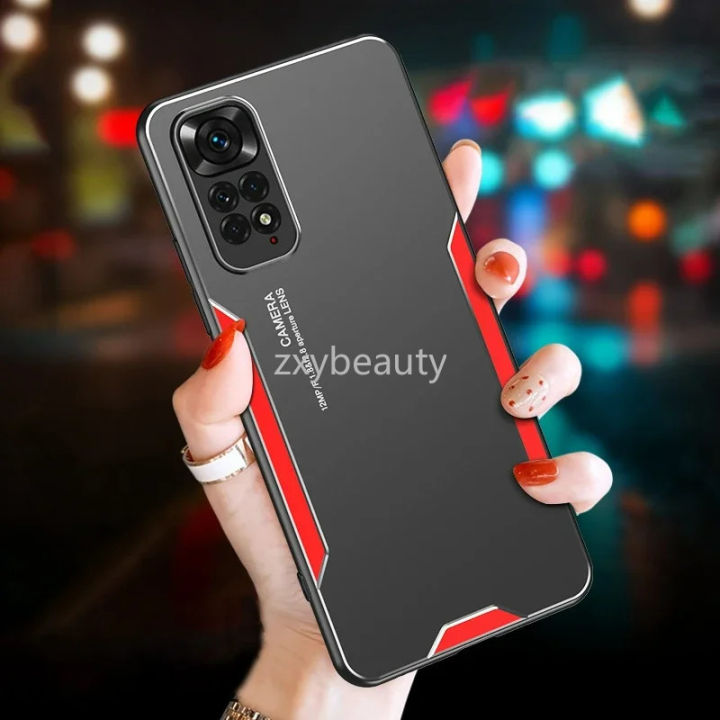 Redmi เคส Note 11 10 Pro Plus 5G 4G,เคสอลูมิเนียมหรูหราเคลือบโลหะกัน ...
