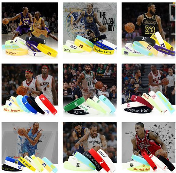 4 Color NBA Basketball Star Wristband Luminous Wristband Basketball ...