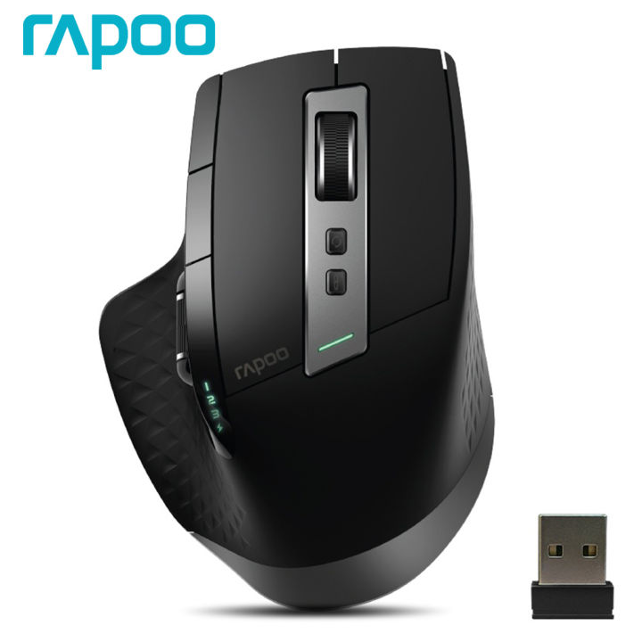 Rapoo MT750 Multi-mode Rechargeable Wireless Mouse Ergonomic 3200 DPI ...