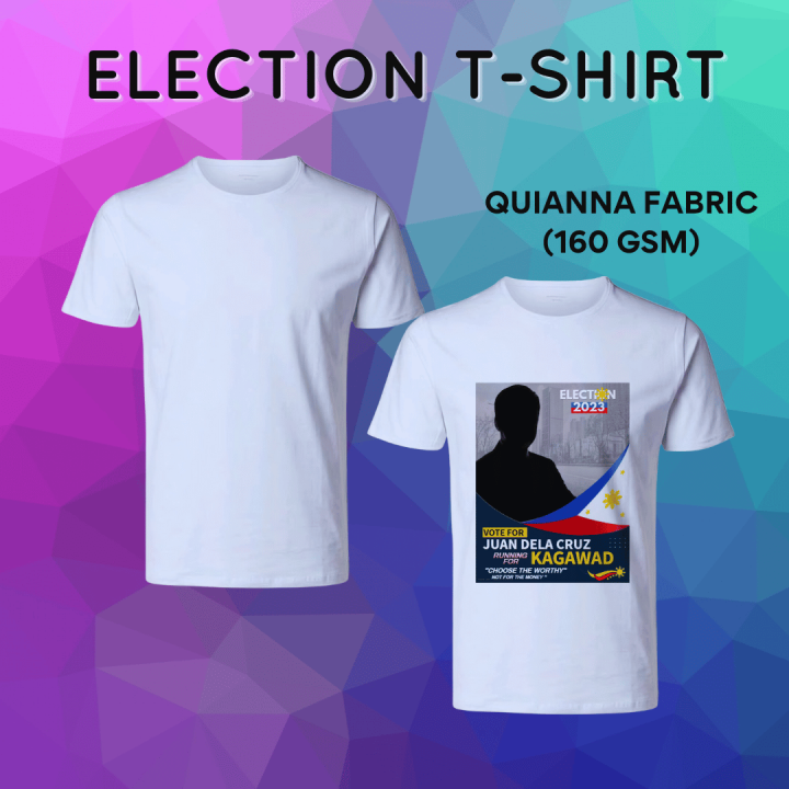 Affordable PLAIN Election T-Shirt - Quiana Fabric 160gsm - (Black&White ...