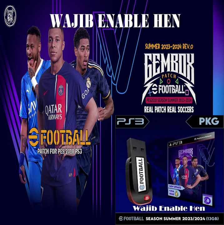 GEMBOX patch 2024 Full update VR patch Transfer terbaru game bola ps3 ...